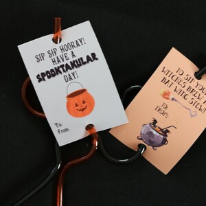 PRINTABLE Crazy Straw Halloween Printable Tags, Halloween Printables ...