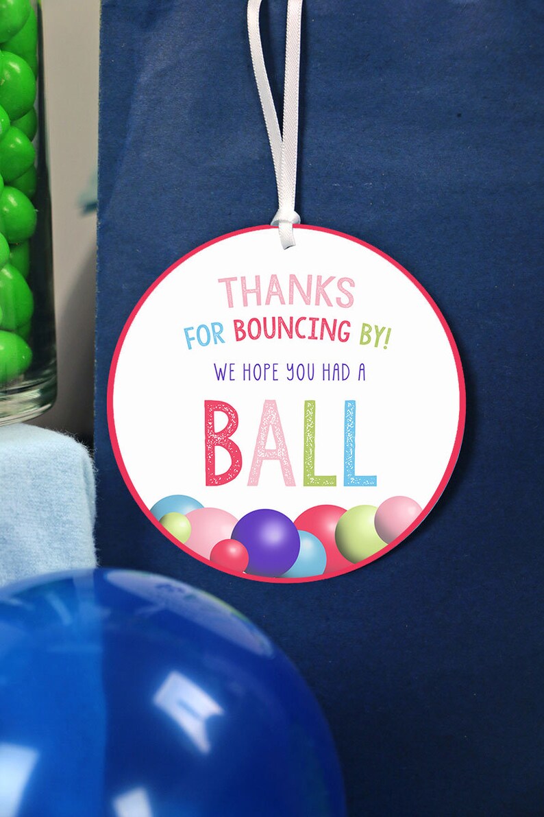 PRINTABLE Girly Ball Birthday Party Supplies Pink Let's Have A Ball ...