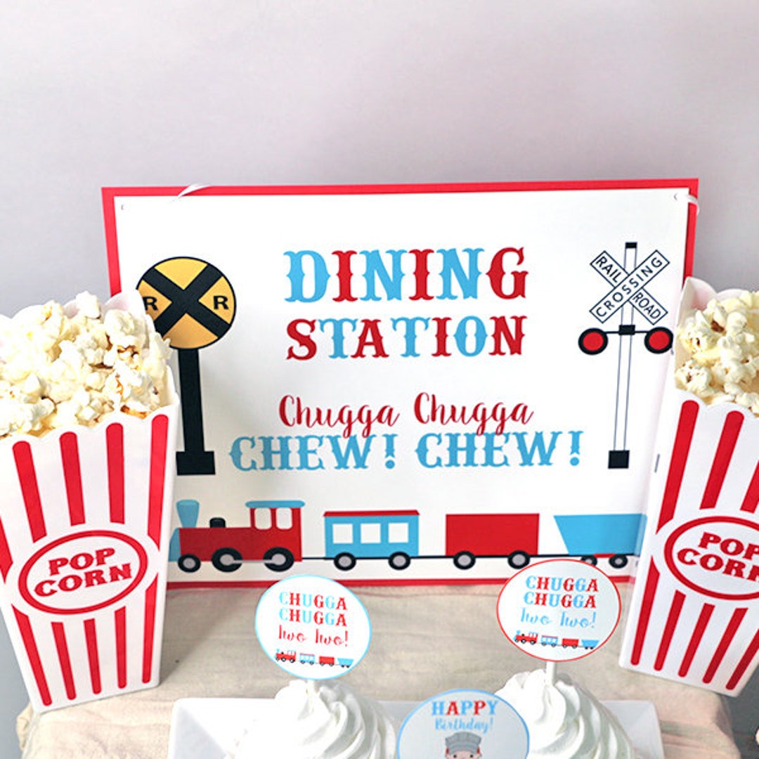 PRINTABLE Train Birthday Dining Station Sign , Train Birthday Dining ...