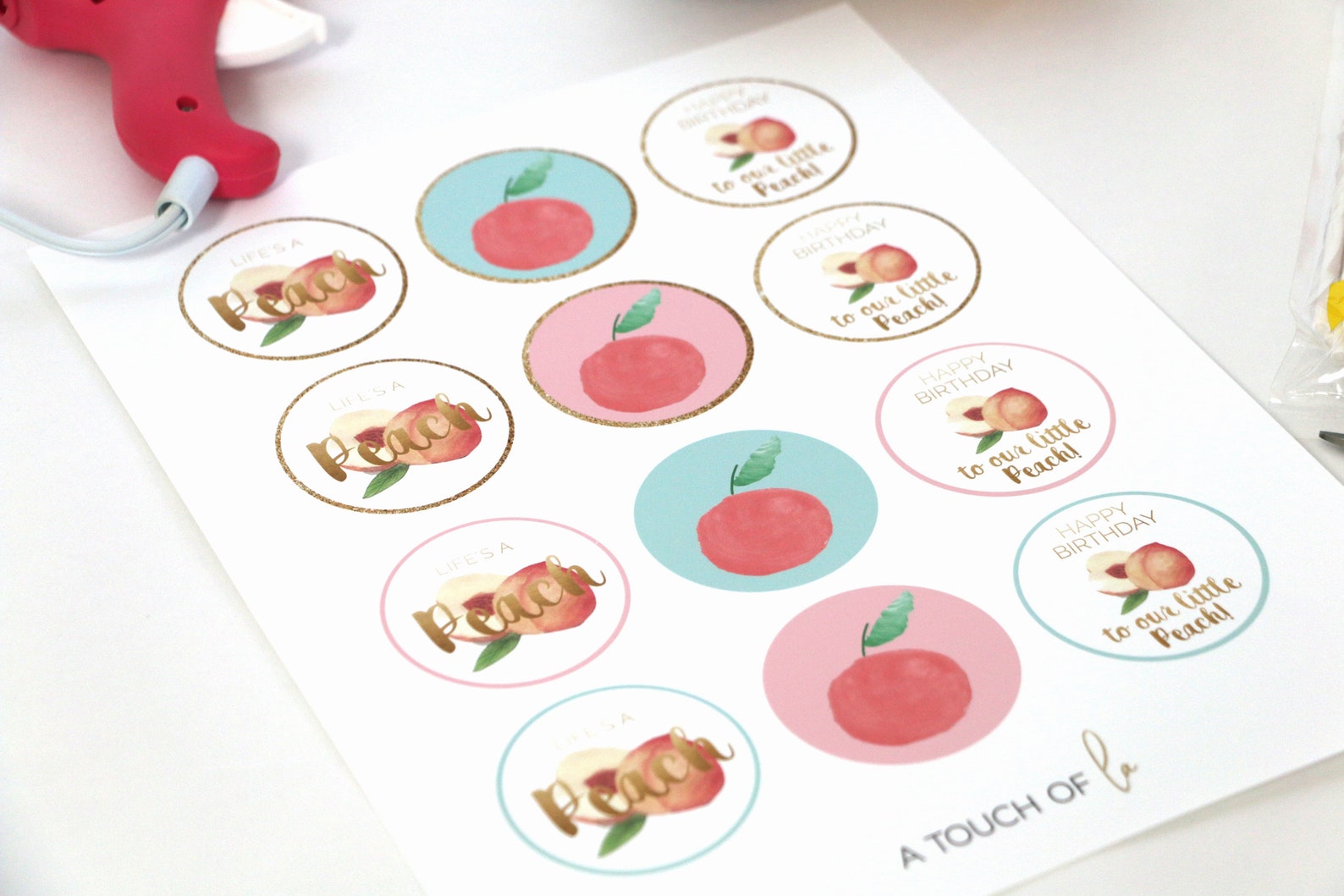 PRINTABLE Peach Party Supplies Peach Birthday Decorations - Etsy