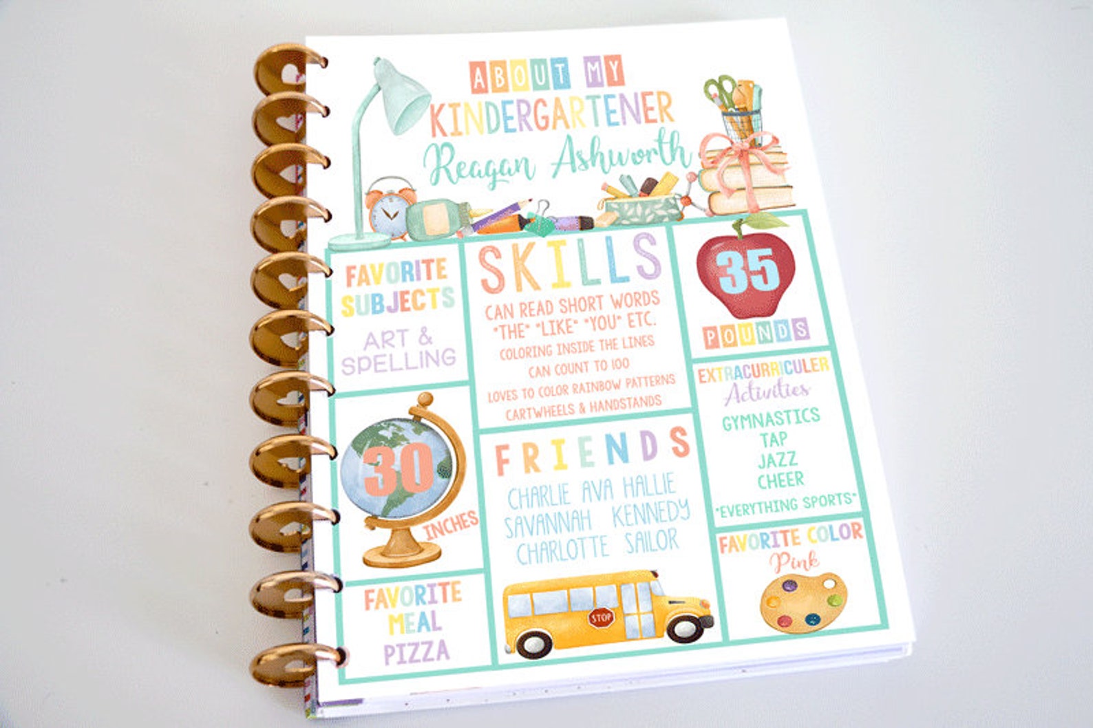 EDITABLE PRINTABLE Kindergarten Memory Pages School Days, School Memory ...