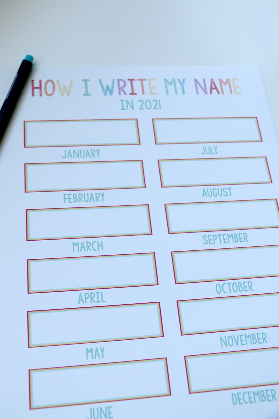 EDITABLE PRINTABLE how I Write My Name Worksheet | Etsy