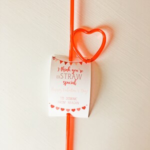 PRINTABLE Pink and Purple Crazy Straw Valentines Day Printable Tags ...