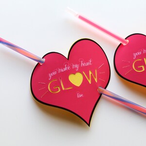 CRICUT PNG - Glow Stick Valentines, You Make My Heart Glow Valentines ...