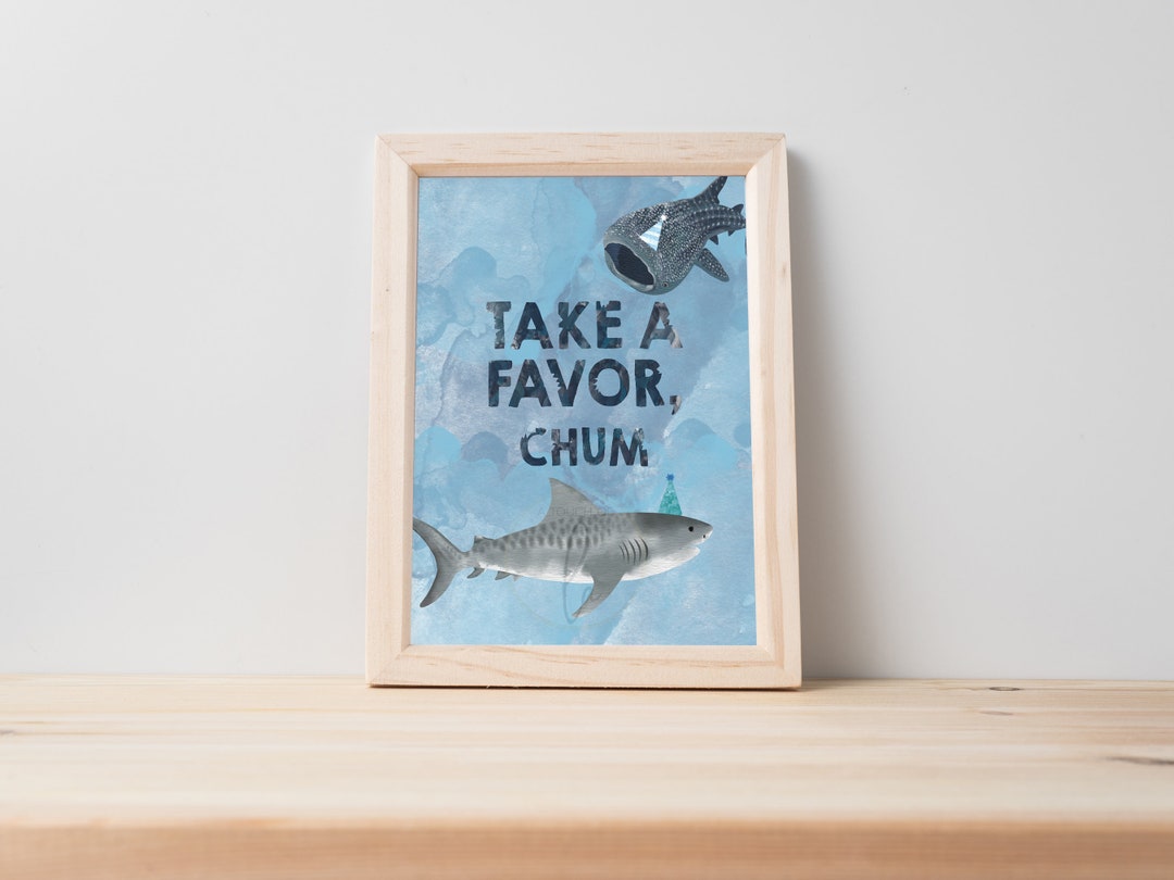 PRINTABLE Shark Favor Sign (8 X 10), Shark Party Favor Sign, Shark ...