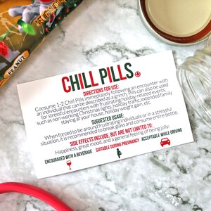 PRINTABLE Holiday Chill Pill Label, Christmas Chill Pill Jar Labels ...