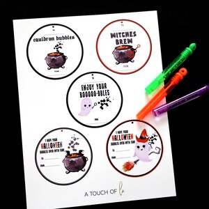 PRINTABLE Halloween Bubbles Printable Tags, Halloween Bubble Tags ...