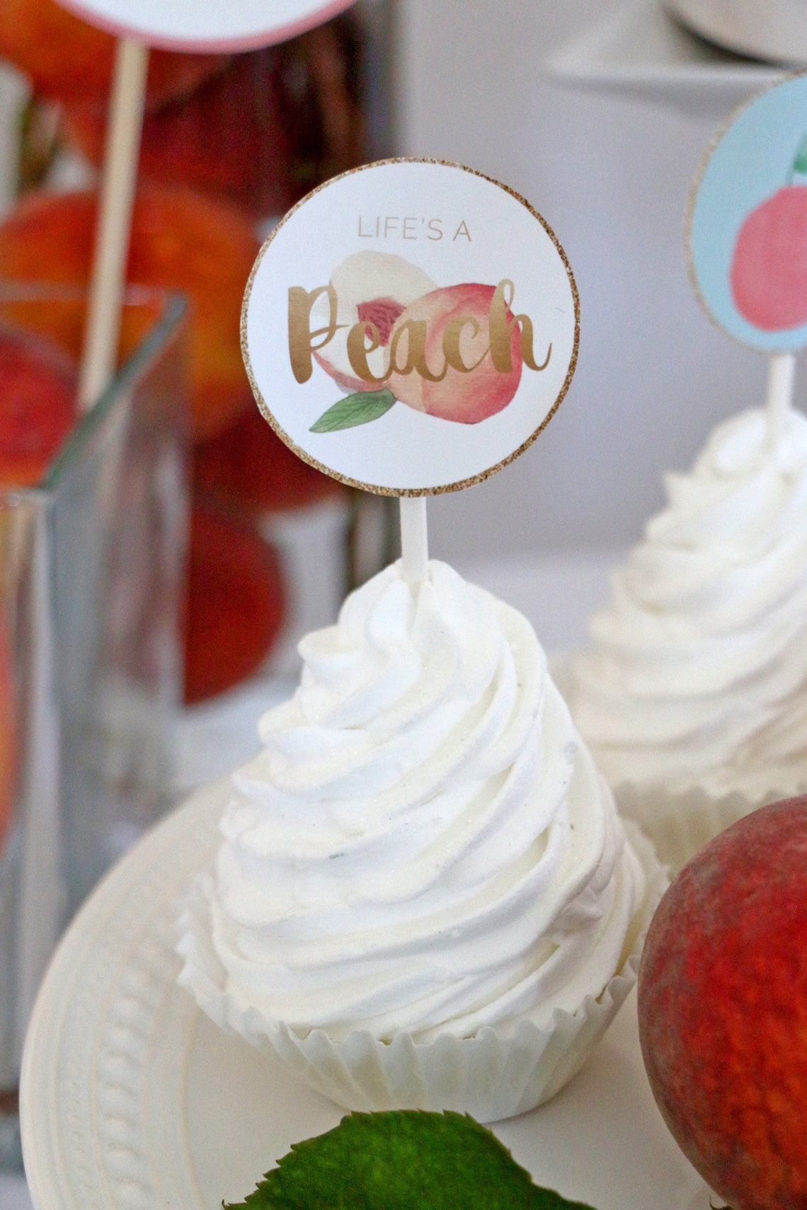 PRINTABLE Peach Party Supplies Peach Birthday Decorations - Etsy