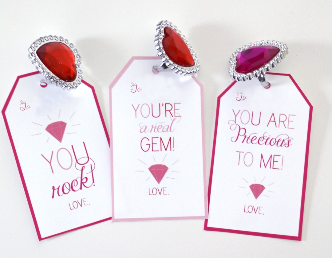 PRINTABLE Ring Valentines, You Rock Valentine, You Are Precious to Me ...