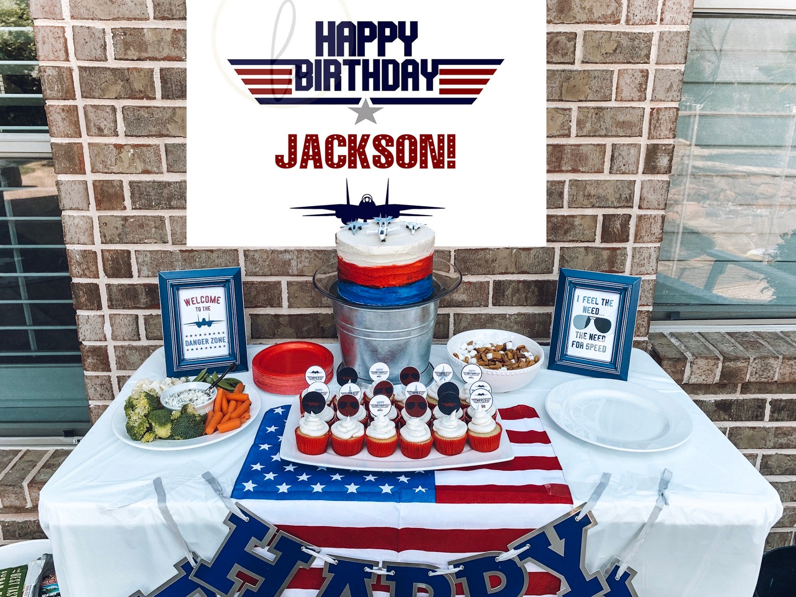 EDITABLE PRINTABLE Top Gun Backdrop 36x 48 Top | Etsy