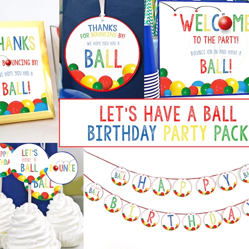 Let's Have a Ball Birthday Party Decorations Primary - Etsy