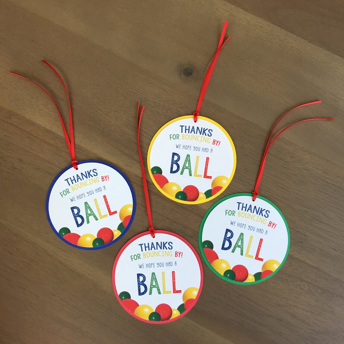 PRINTABLE Ball Party Favor Tags, Let's Have a Ball Thank You Tags, It's ...