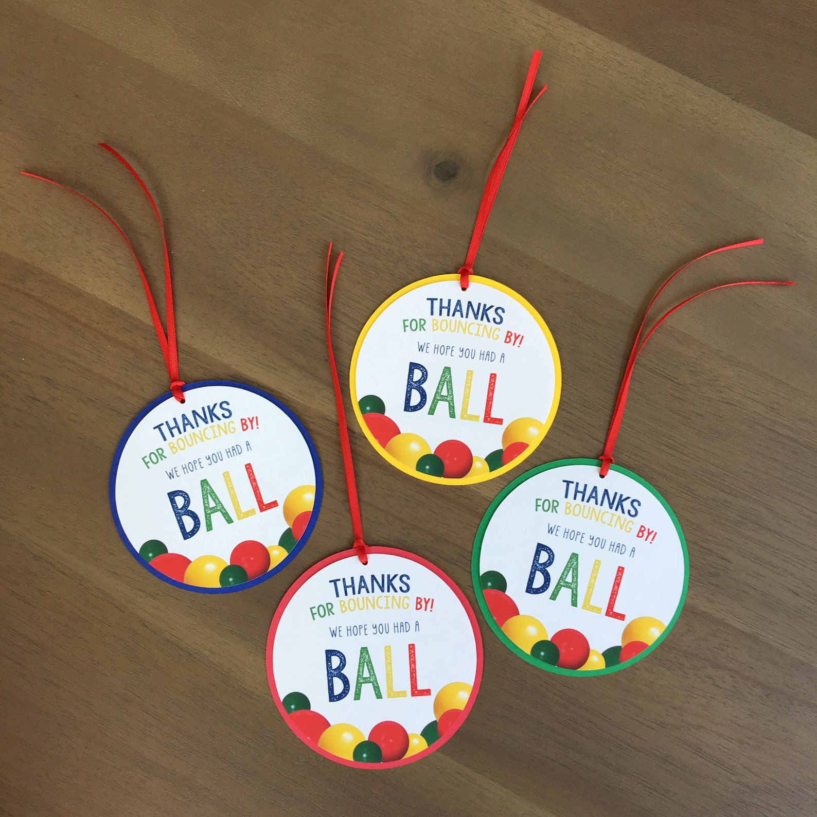 PRINTABLE Ball Party Favor Tags, Let's Have a Ball Thank You Tags, It's ...