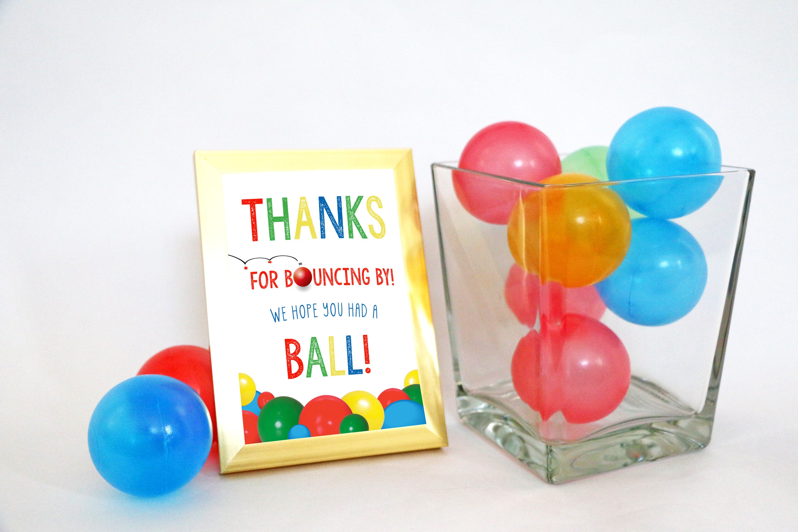 PRINTABLE Ball Birthday Party Supplies, Let's Have A Ball Birthday ...