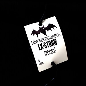 PRINTABLE Crazy Straw Halloween Printable Tags, Halloween Printables ...