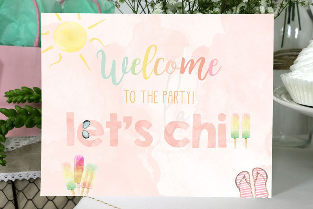 PRINTABLE Popsicle Party Welcome Sign 8 X 10, Popsicle Party Birthday ...