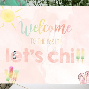 PRINTABLE Popsicle Party Welcome Sign 8 X 10, Popsicle Party Birthday ...