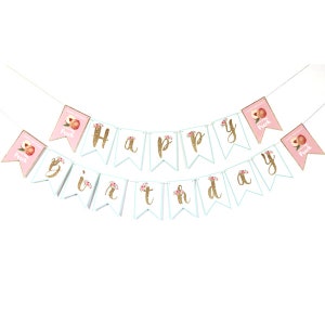 PRINTABLE Peach Party Happy Birthday Banner, Peach Birthday Happy ...