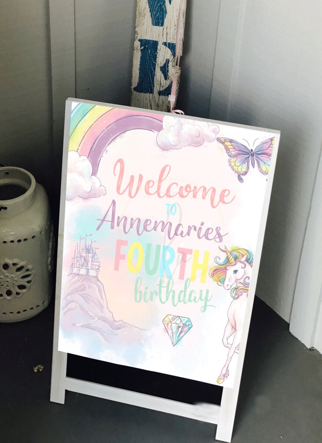 EDITABLE PRINTABLE Magic is FOUR Real Welcome Sign (16 X 20), Fourth ...