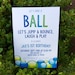 EDITABLE PRINTABLE Blue & Green Ball Party Invitation, Editable Ball ...