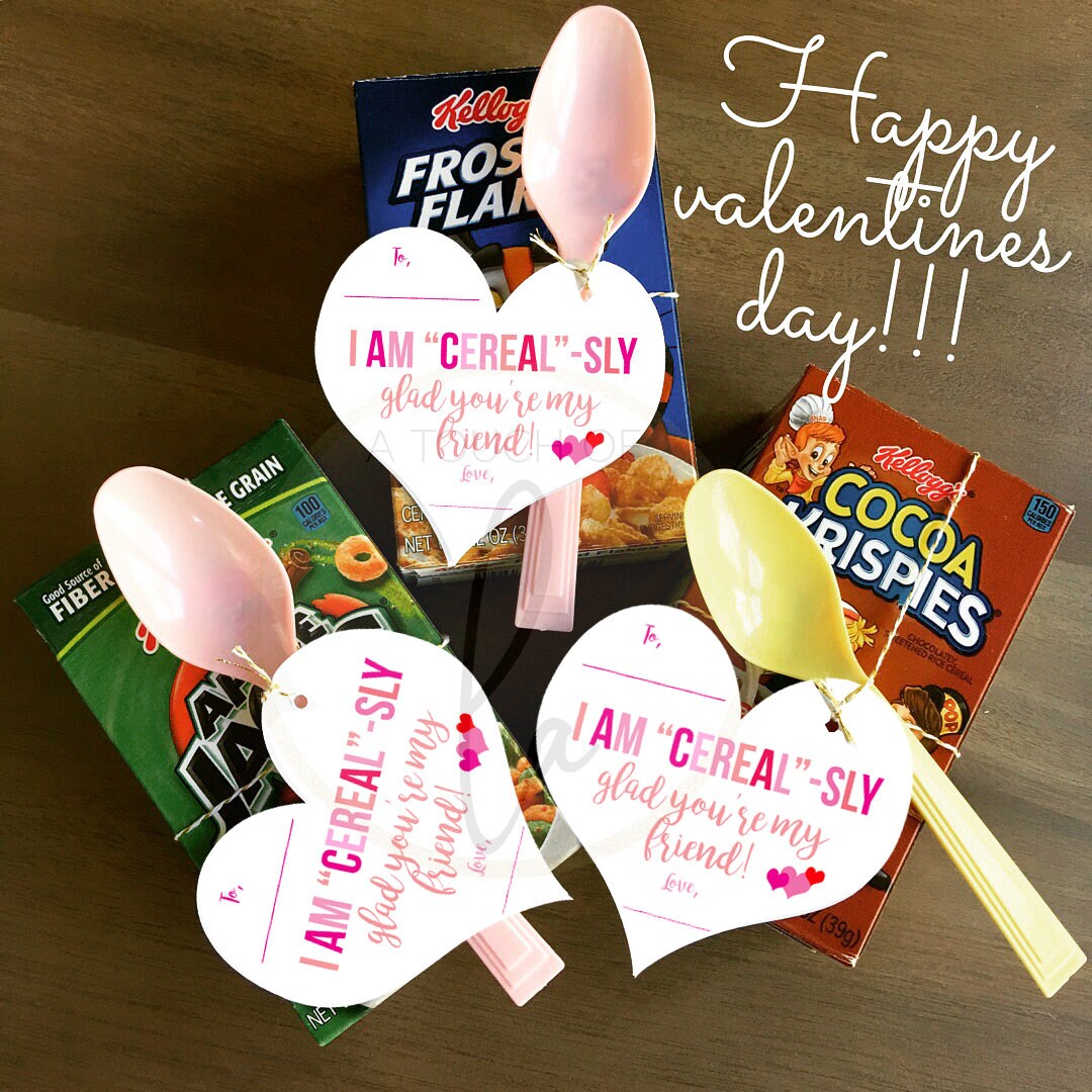 CRICUT PNG - Cereal Valentines, Cereal-sly Valentine Tags, Cereal ...