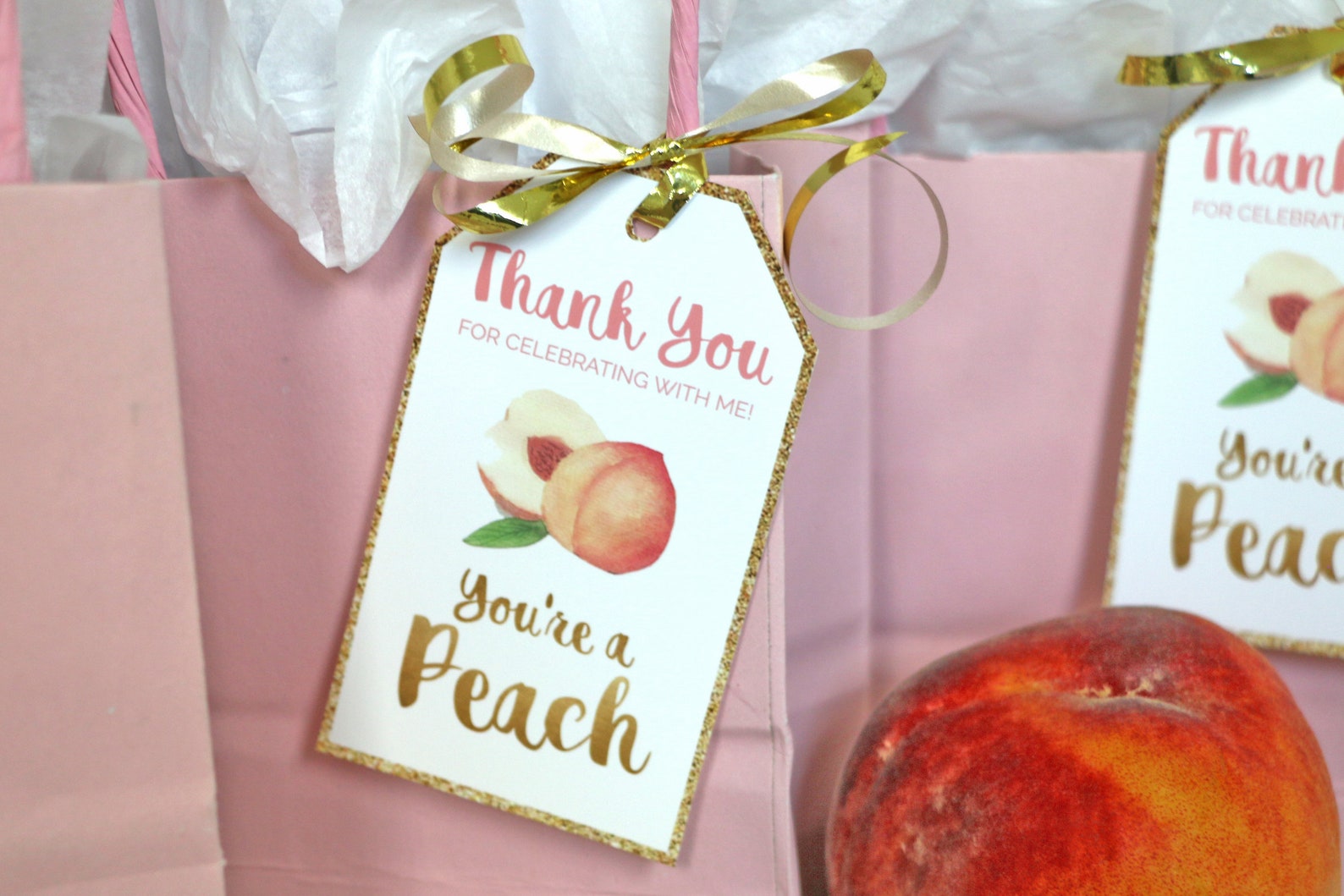 PRINTABLE Peach Party Supplies Peach Birthday Decorations - Etsy