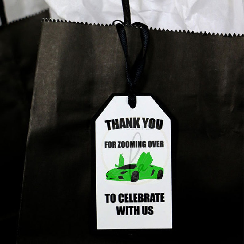 PRINTABLE Green Luxury Car Party Supplies, Green Luxury Car Birthday ...