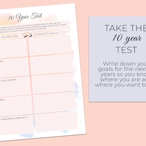 PRINTABLE 10 Year Test, Personal Development 10 Year Plan, Financial 10 ...