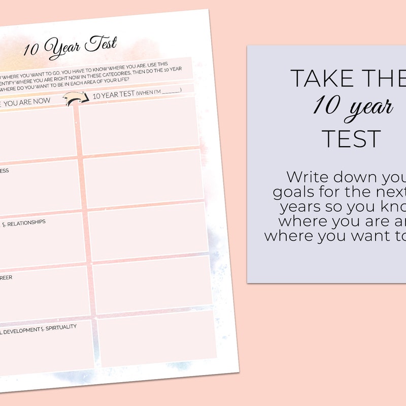 10 Year Life Plan Template - Etsy