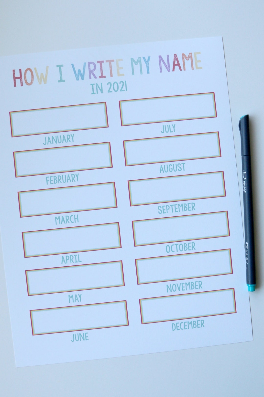 EDITABLE PRINTABLE "how I Write My Name" Worksheet Child's Signature ...
