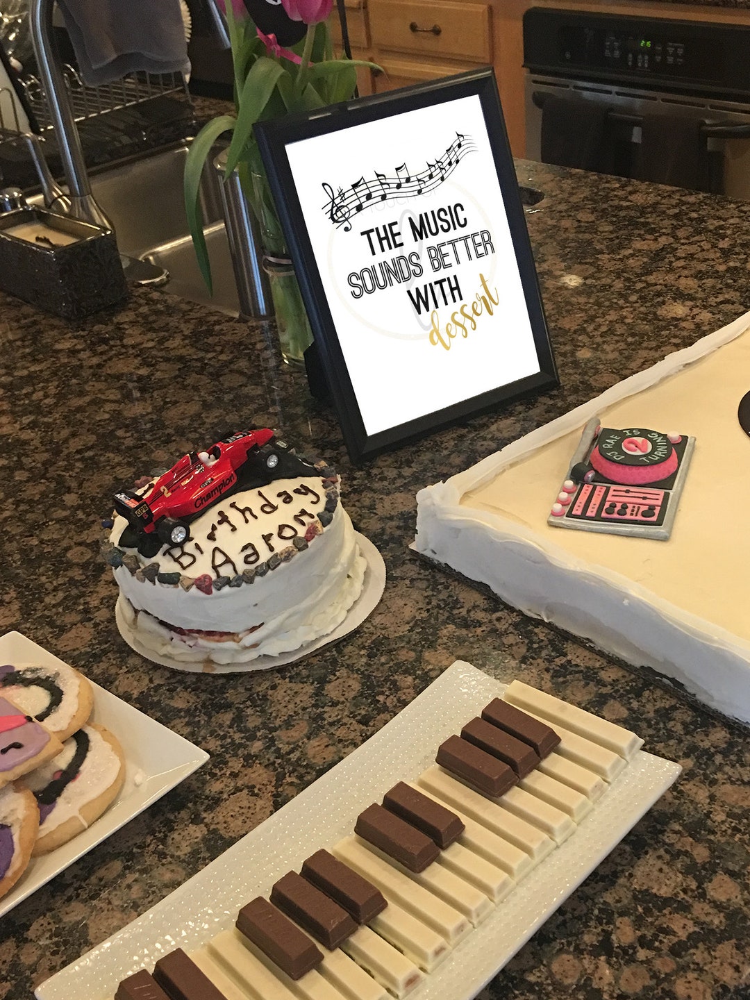 PRINTABLE Gold "music Sounds Better With Dessert" Sign (8 X 10) , Music ...