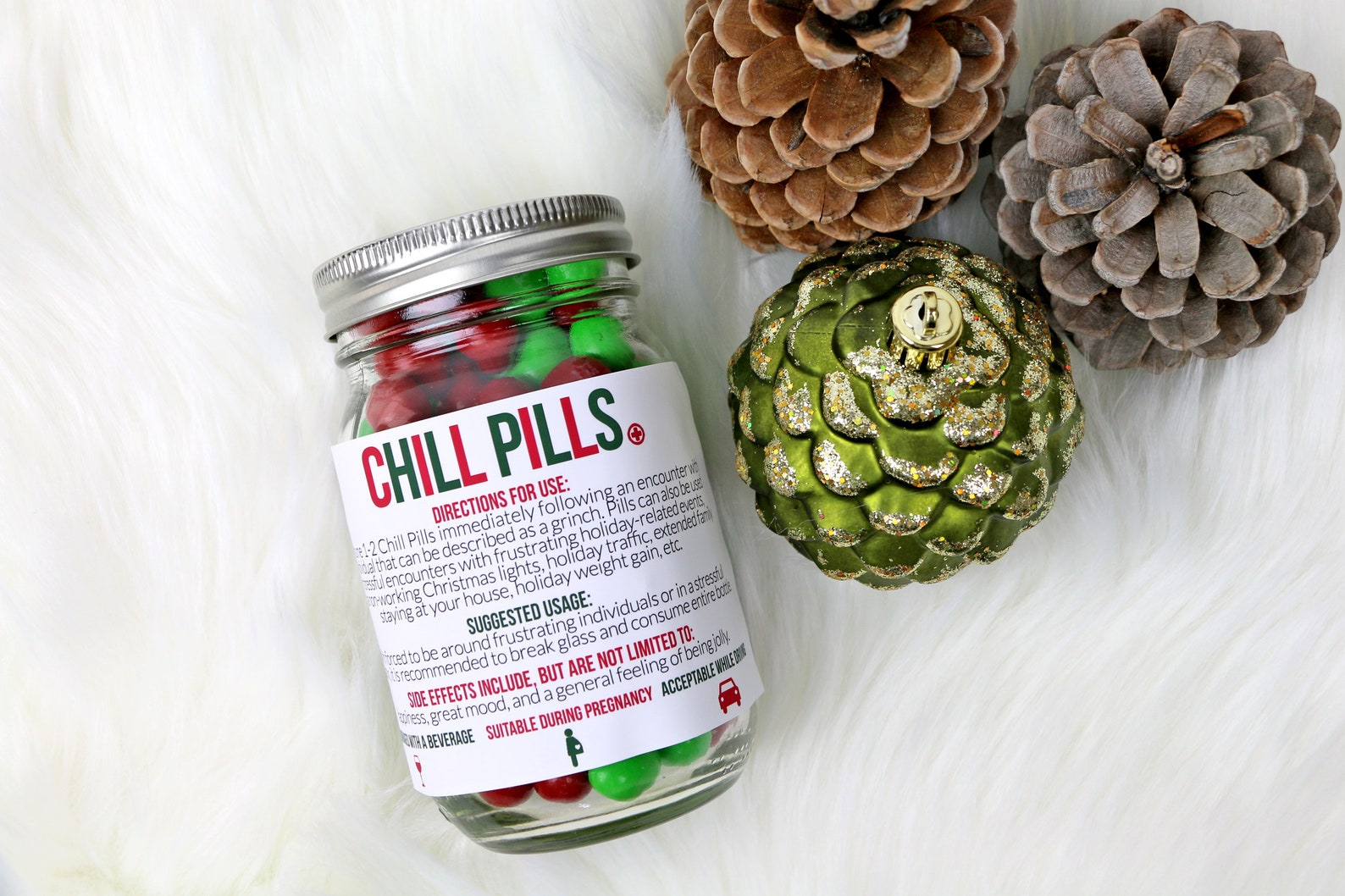 PRINTABLE Holiday Chill Pill Label Christmas Chill Pill Jar - Etsy