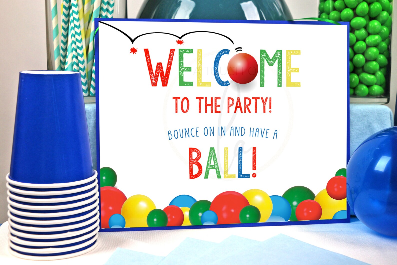PRINTABLE Ball Party Welcome Sign 8 X 10 Let's Have a - Etsy