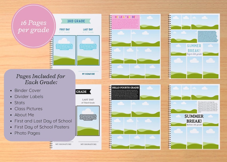Printable DIY School Memory Book Back to School Organization School ...