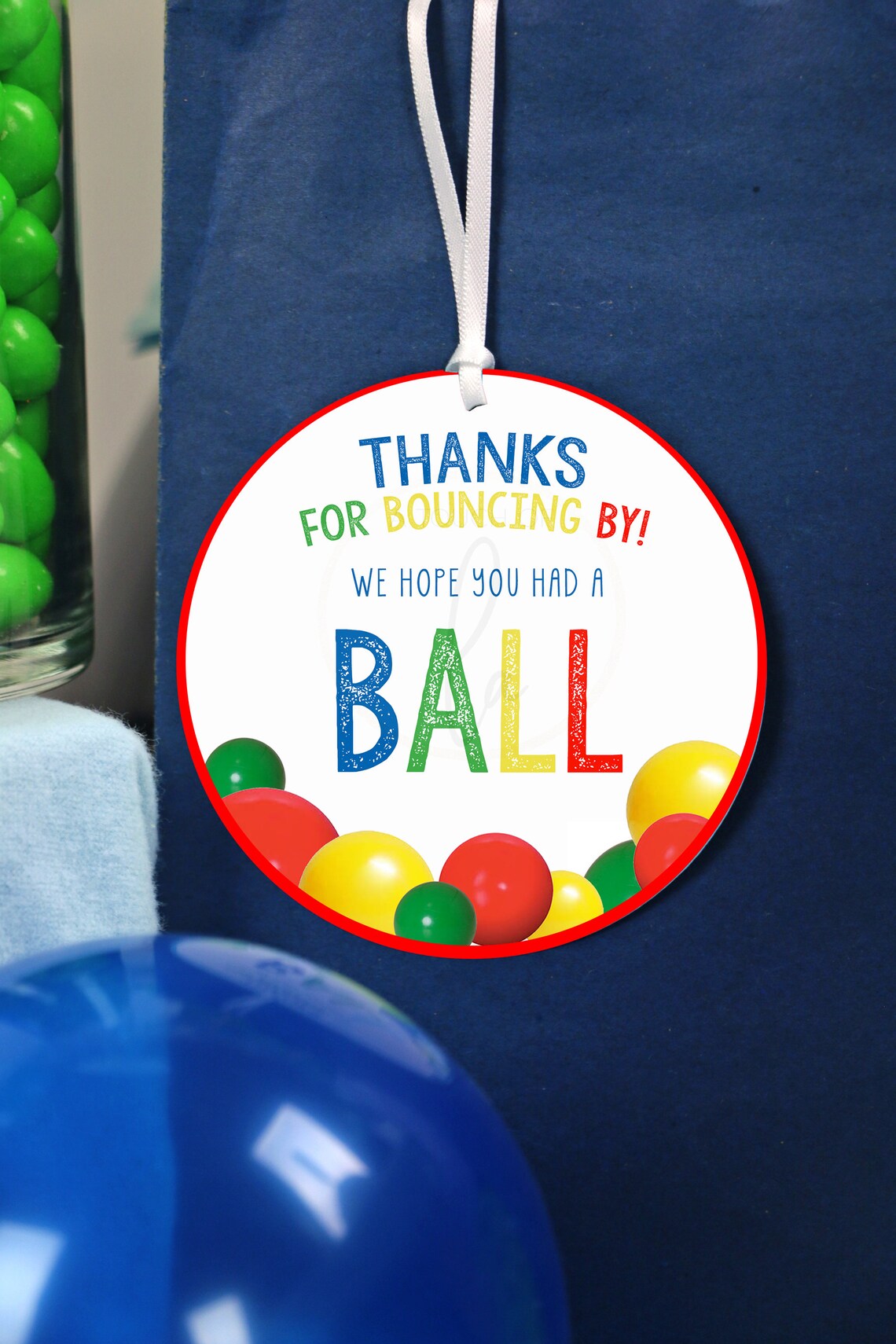 PRINTABLE Ball Party Favor Tags Let's Have a Ball Thank | Etsy