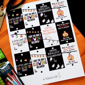 PRINTABLE Glow Stick Halloween Printable Tags, Halloween Printables ...