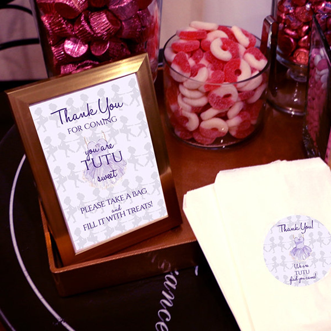 PRINTABLE Purple Ballerina Party Candy Bar Sign 5 X 7 - Etsy