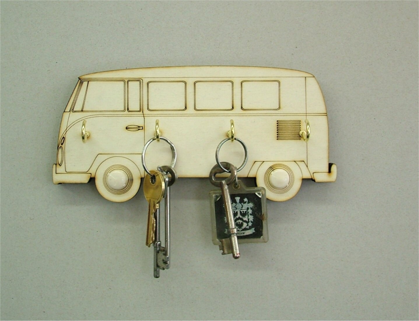 Wooden Key Holder Volkswagon Camper Van 4 Key Hook Key | Etsy