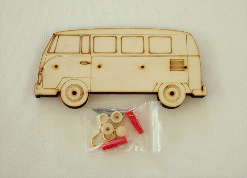 Wooden Key Holder Volkswagon Camper Van 4 Key Hook Key - Etsy