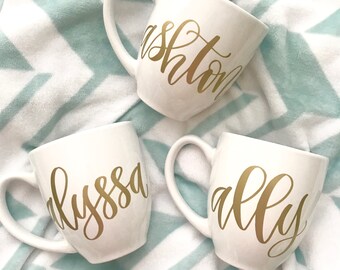 Calligraphy Mugs | Etsy
