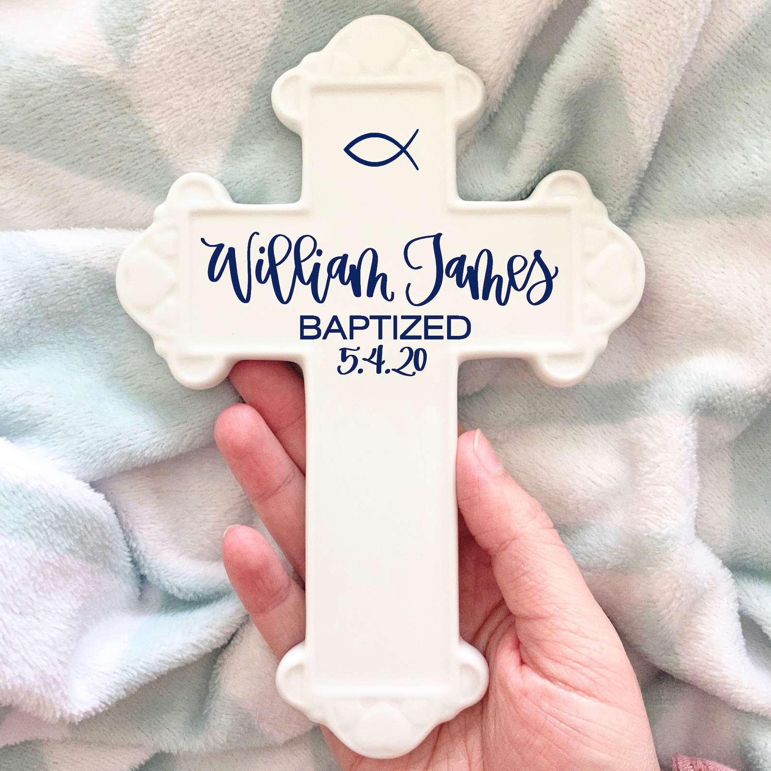 Baptism Wall Cross Personalized Boys Baptism Cross White - Etsy