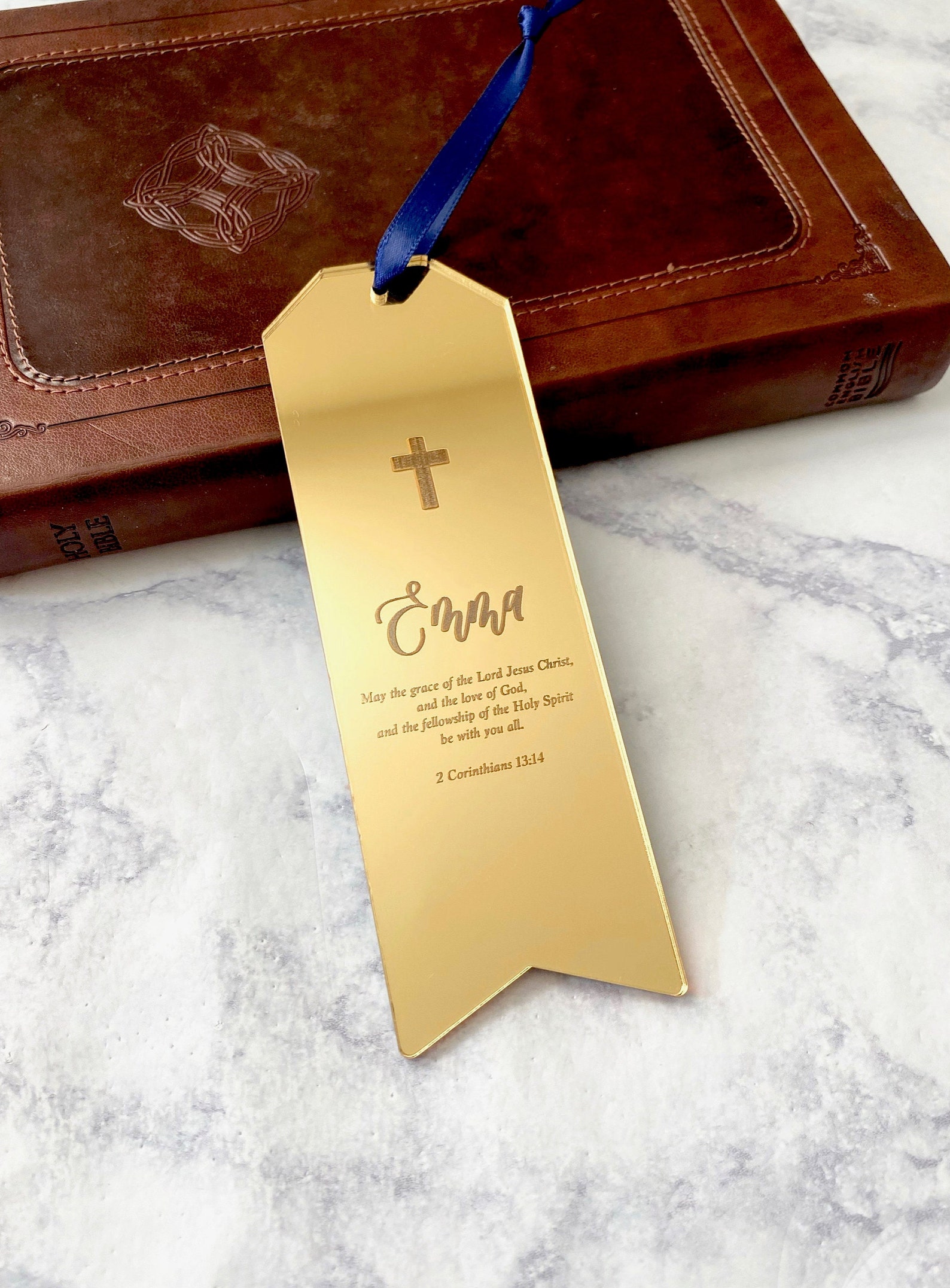 First Communion Gift Boy Custom Bible Bookmark First - Etsy