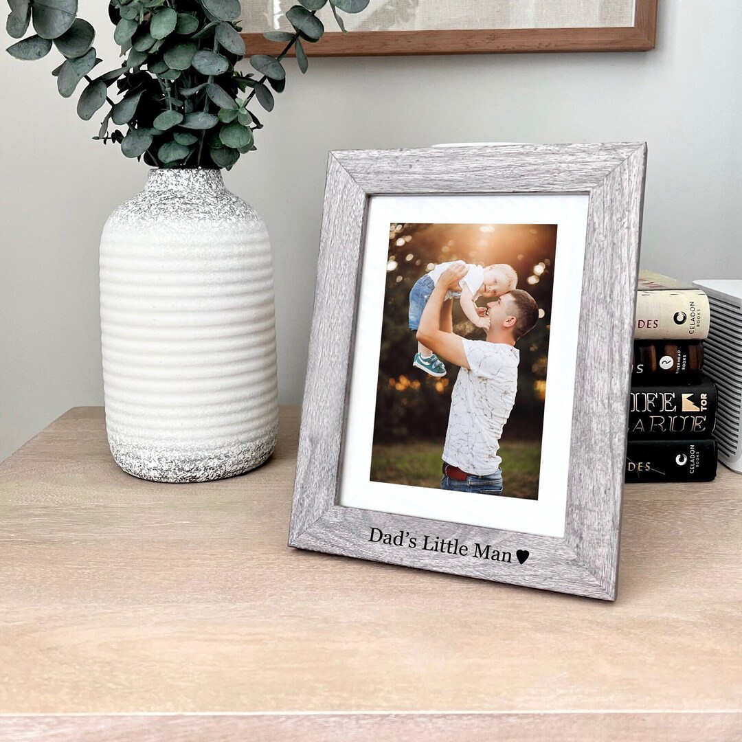 Dad Picture Frame - Dad's Little Man - Fathers Day Picture Frame ...