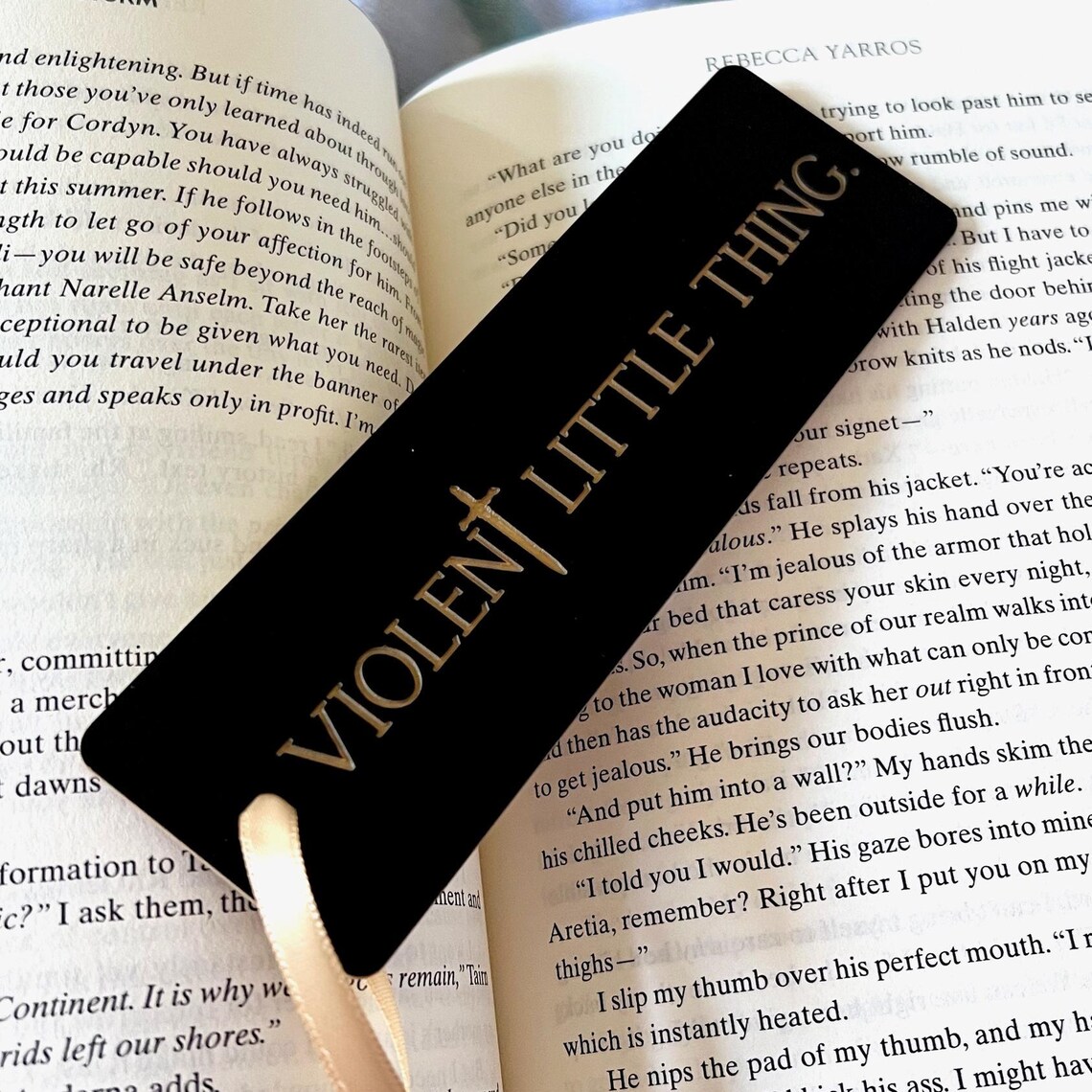 Fourth Wing Bookmark: "violent Little Thing" Acrylic Bookmark - Etsy