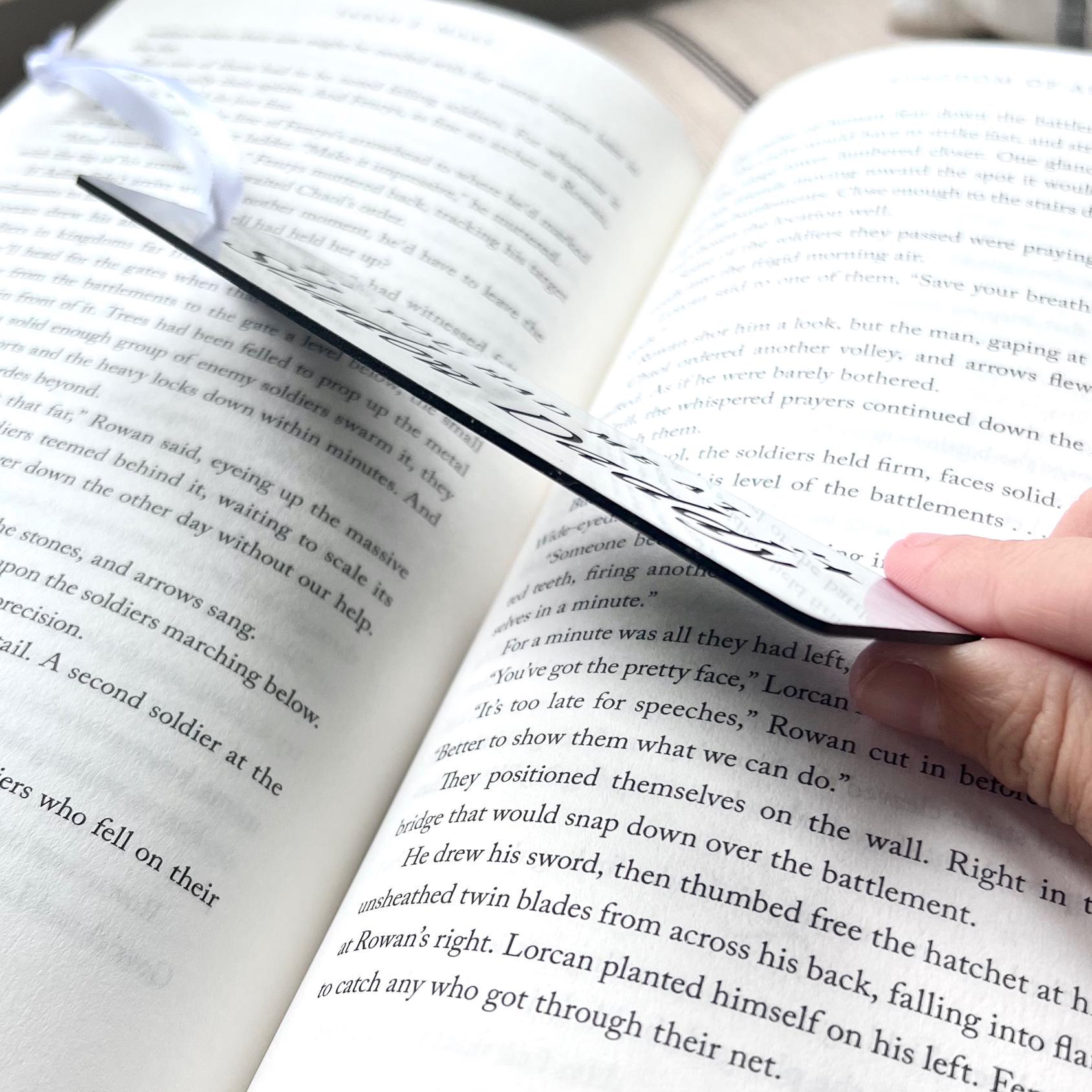 Xaden Bookmark: Shadow Daddy Engraved Acrylic Bookmark - Etsy