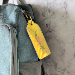 Personalized Backpack Keychain - Stars Acrylic Name Tag - Backpack Name ...