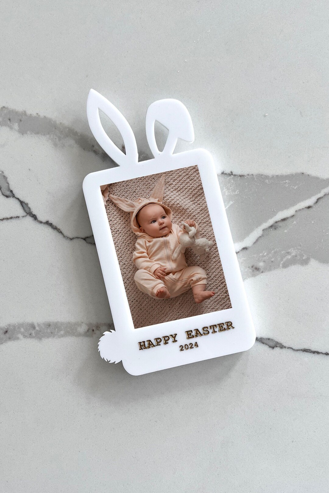 Baby's First Easter Easter Picture Frame Custom Photo Magnet Grandma ...
