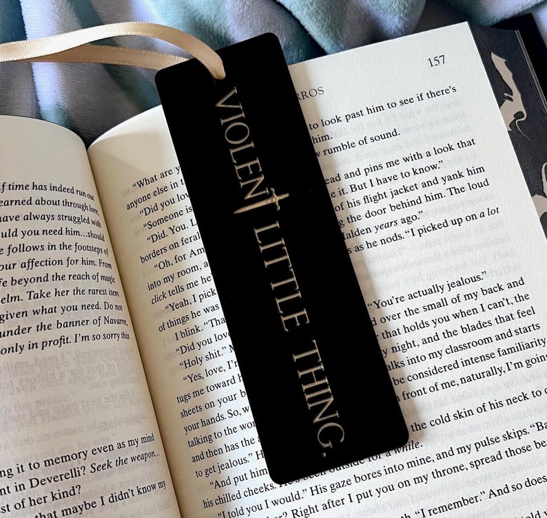 Fourth Wing Bookmark: "violent Little Thing" Acrylic Bookmark - Etsy