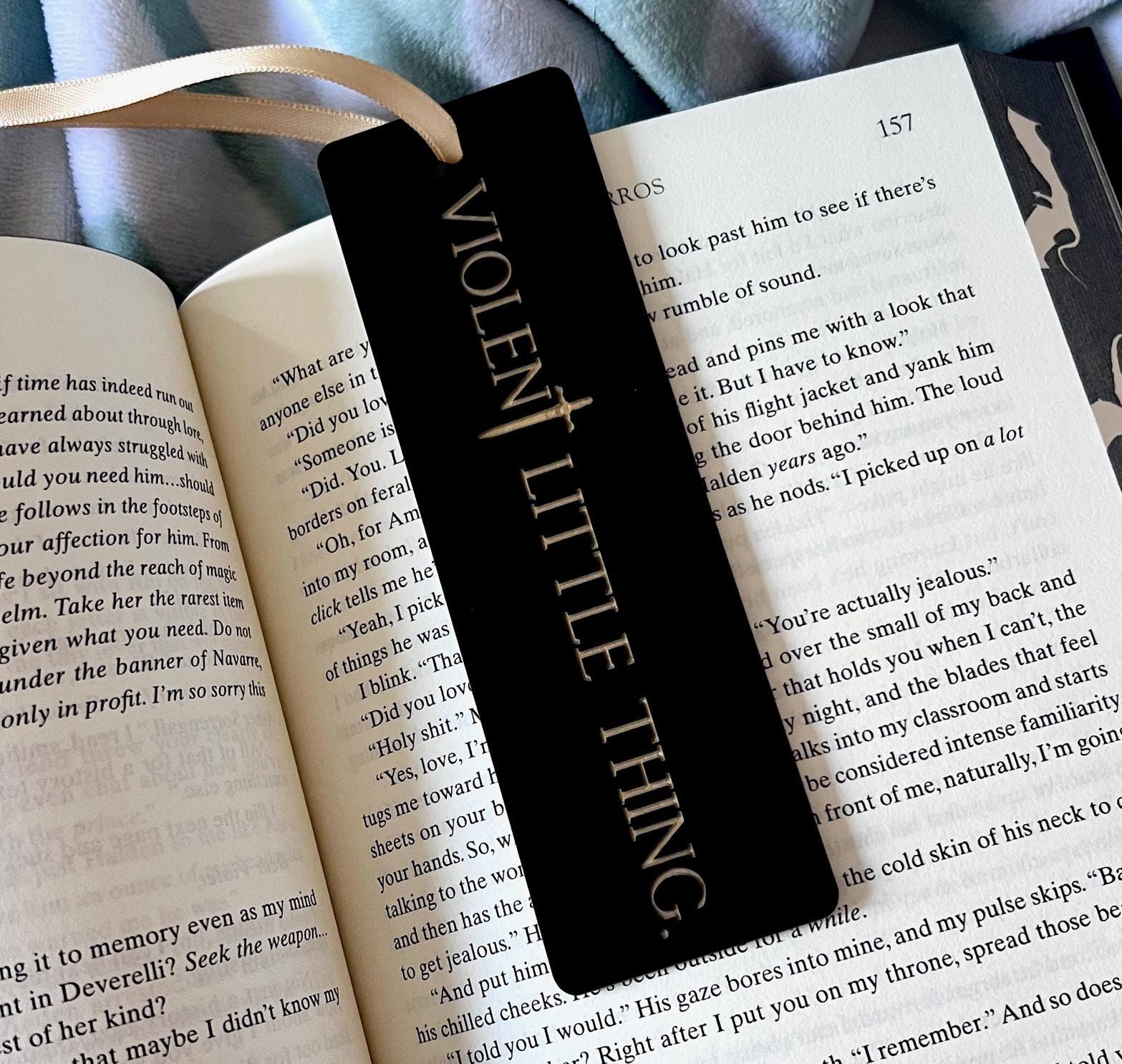 Fourth Wing Bookmark: "violent Little Thing" Acrylic Bookmark - Etsy