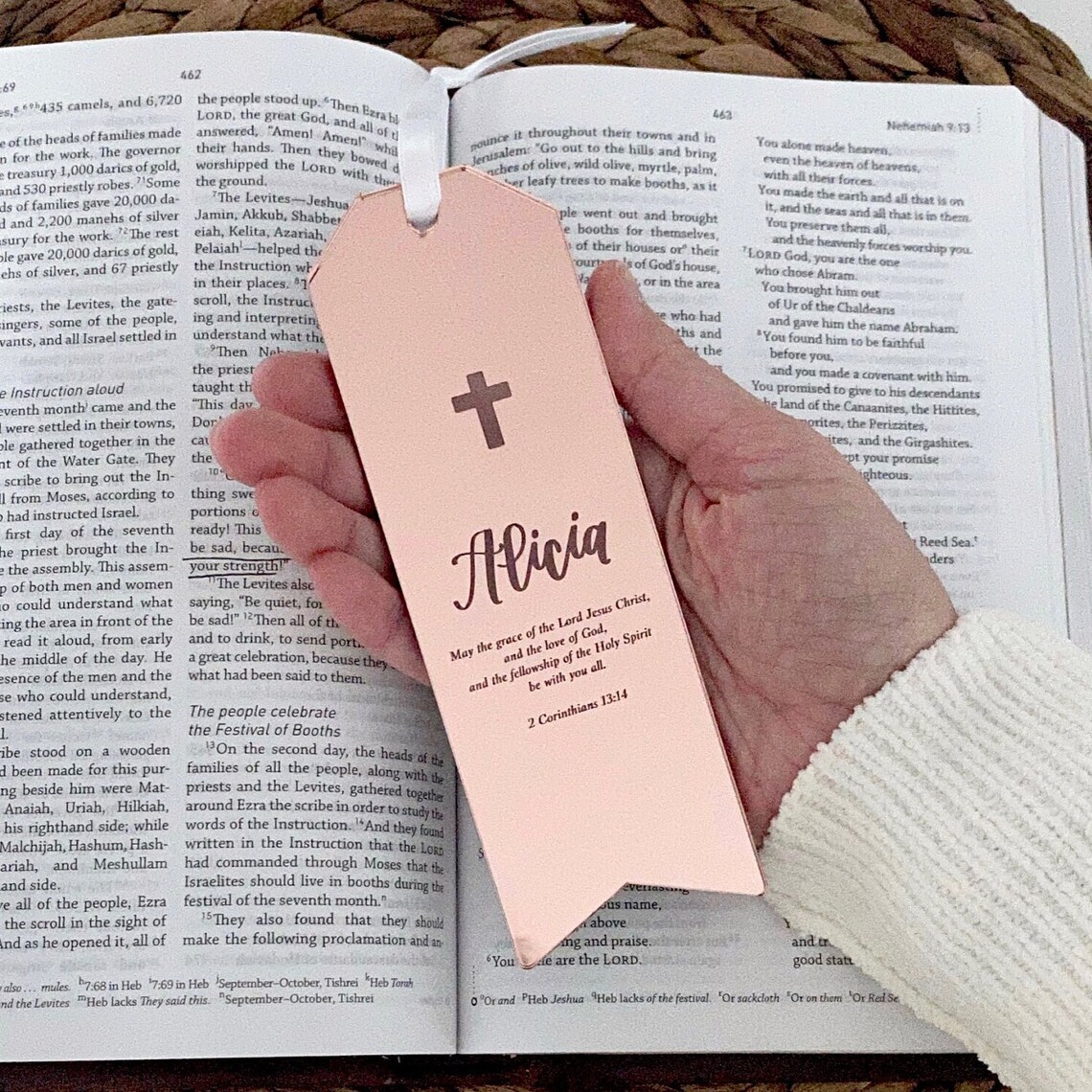 First Communion Gift Boy Custom Bible Bookmark First - Etsy